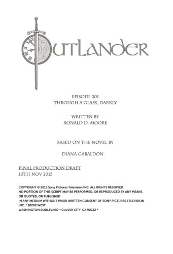 Script for 201 Through A Glass, Darkly – Outlander Watch