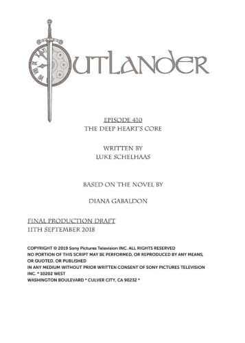 Script for The Deep Heart’s Core – Outlander Watch